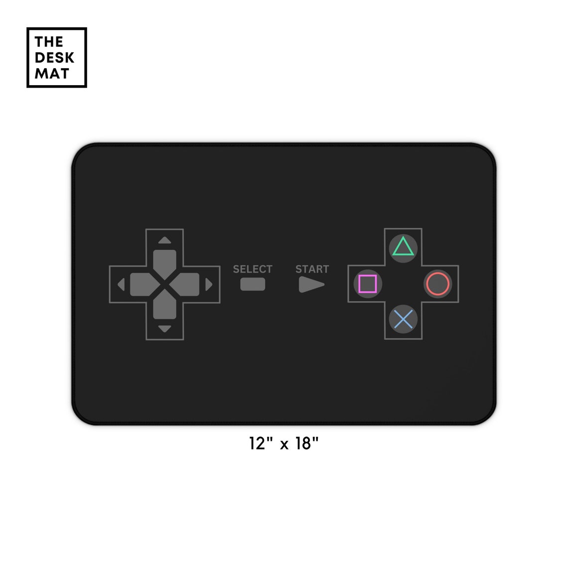 Video Game Controller Desk Mat, Retro Controller Button Mousepad, Large ...