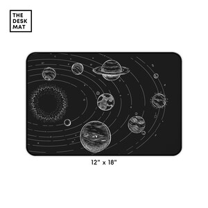 Solar System Sketch Desk Mat: Space Themed Galaxy Mouse Pad - Etsy
