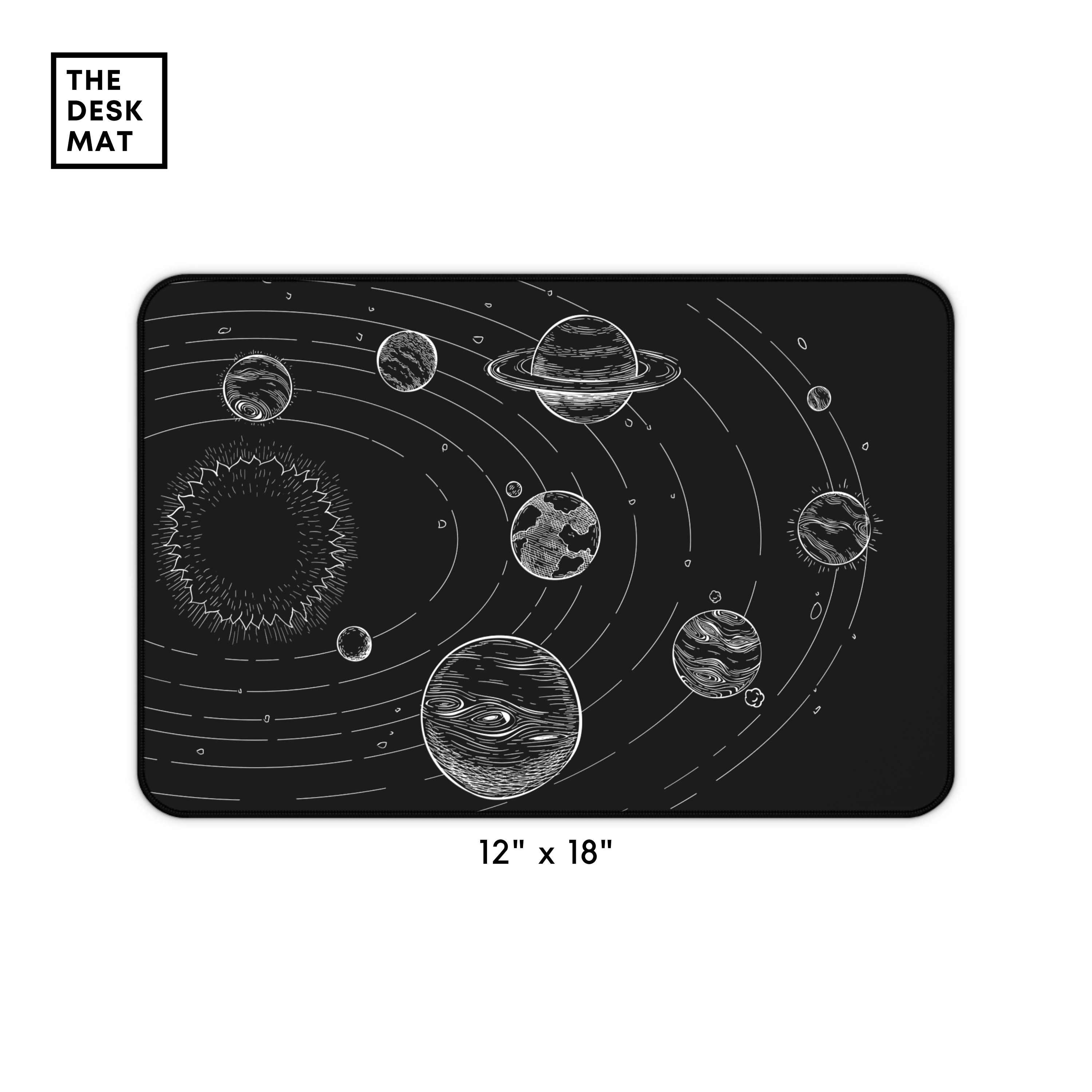 Solar System Sketch Desk Mat: Space Themed Galaxy Mouse Pad - Etsy