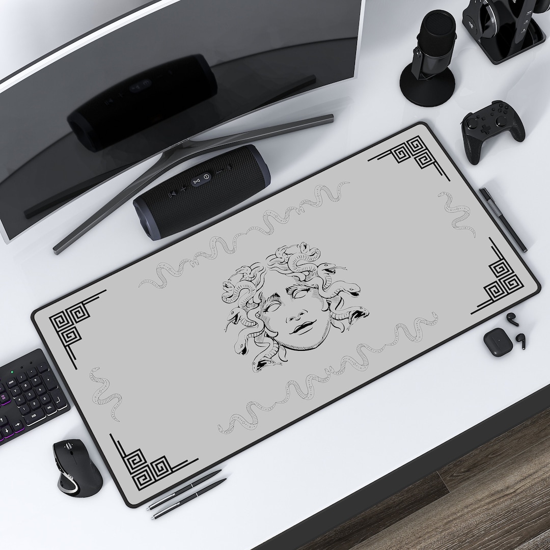 Medusa Luxe Desk Mat, Premium Quality Gaming Mouse Pad Snake Goddess ...