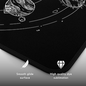Solar System Sketch Desk Mat: Space Themed Galaxy Mouse Pad - Etsy