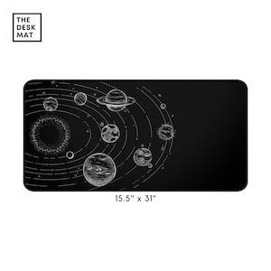 Solar System Sketch Desk Mat: Space Themed Galaxy Mouse Pad - Etsy