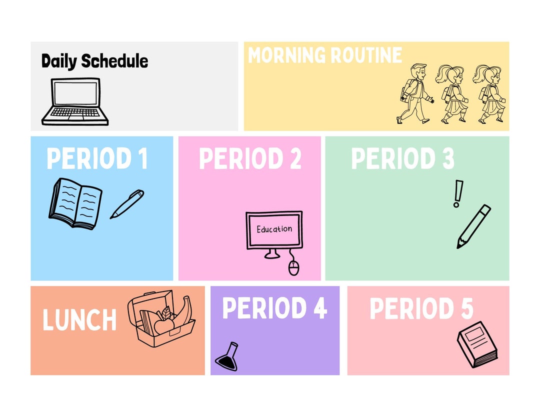 PRINTABLE: Homeschool Daily Schedule, Visual Reminder Tools, ADHD ...