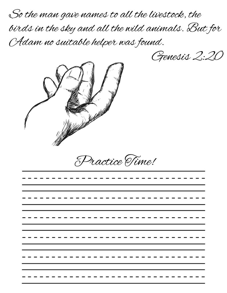 Old Testament Bible Copywork | Scripture Handwriting Practice ...