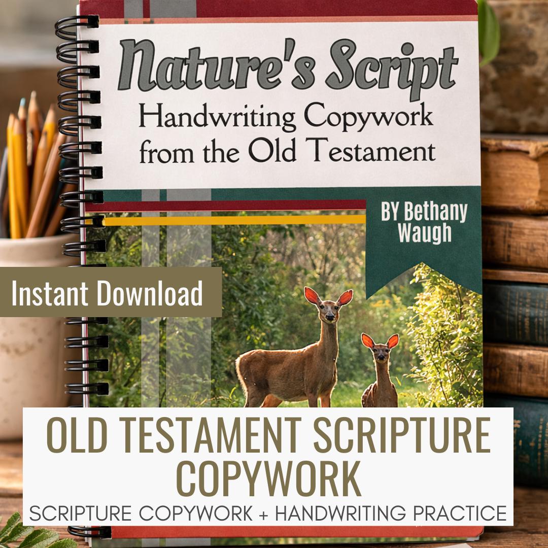 Old Testament Bible Copywork | Scripture Handwriting Practice ...