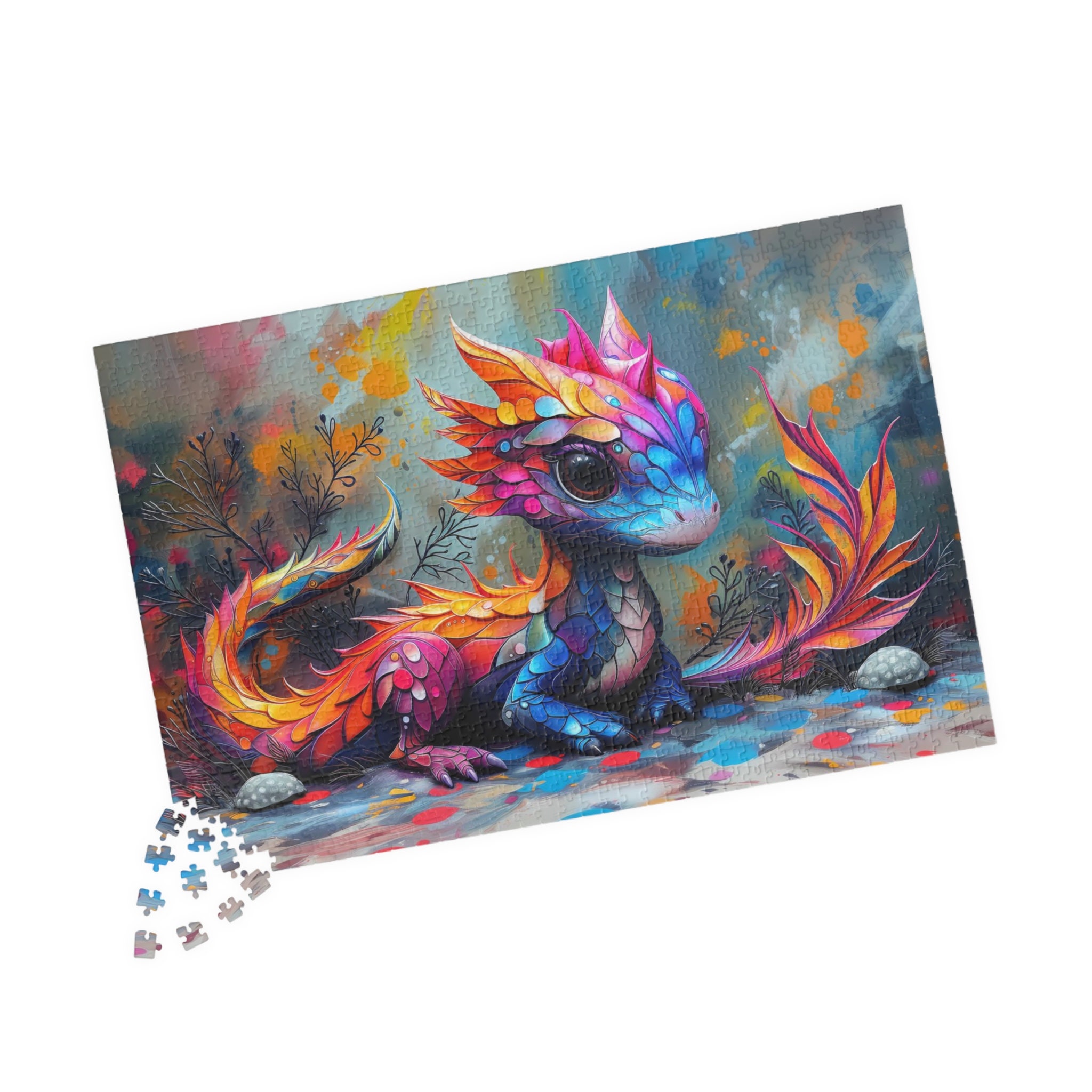 Fairytale Fantasy Dragon Jigsaw Puzzle for Adults and Kids, Oil ...