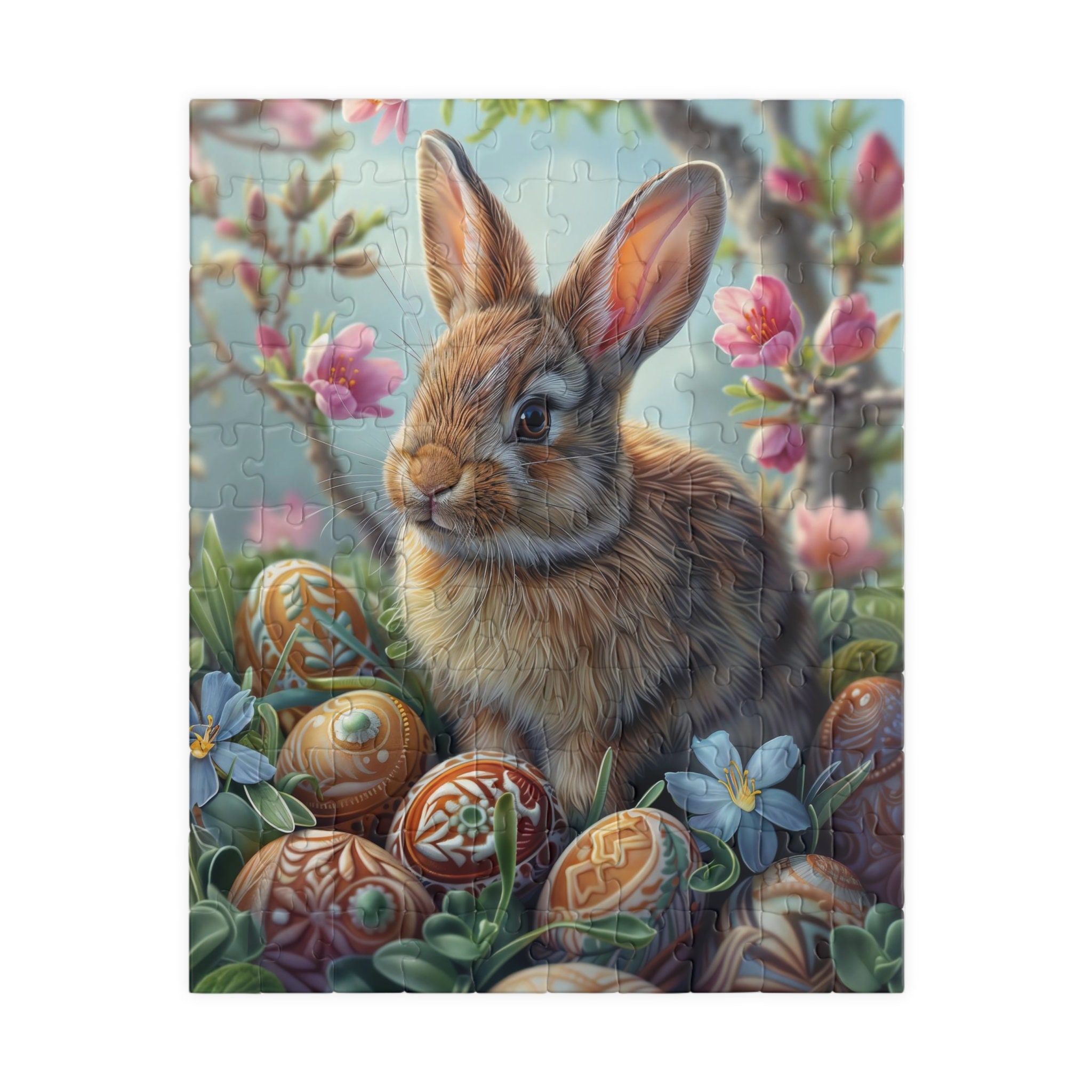 Happy Easter Basket Colorful Jigsaw Puzzle (100+, 200+, 500+, 1000 ...