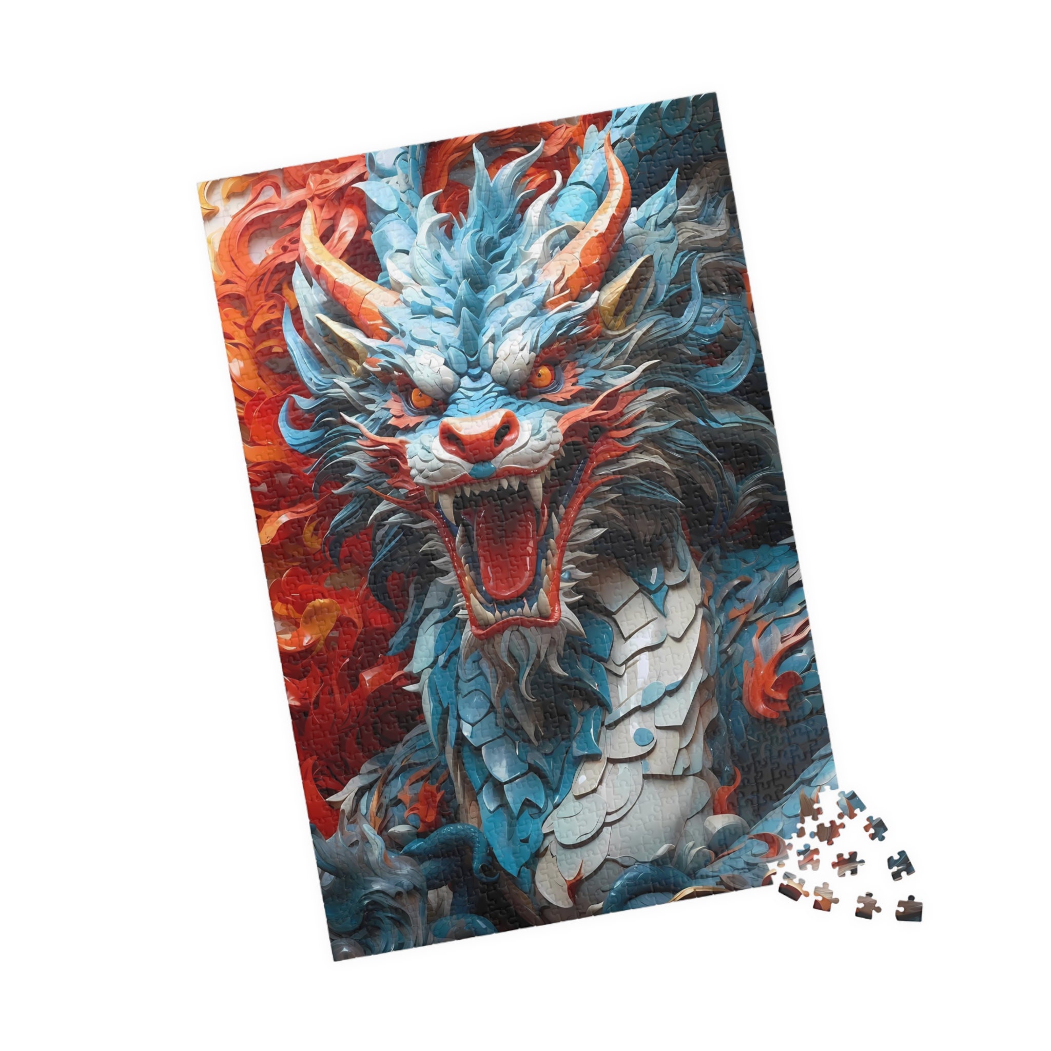 Chinese Dragon Puzzles for Adults, Fantasy Jigsaw Puzzle, Jigsaw ...