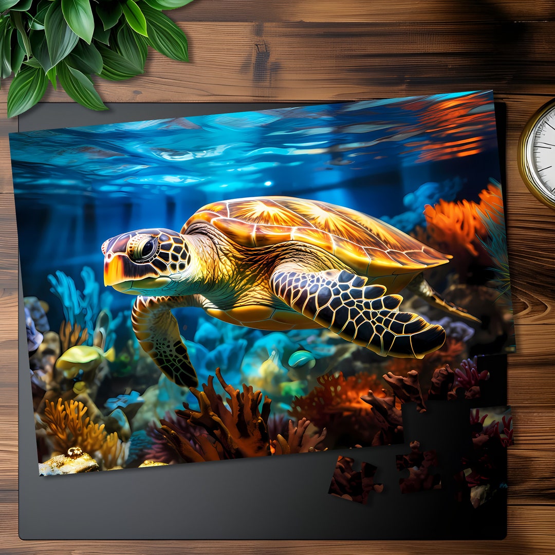 Sea Turtle Jigsaw Puzzle for Adults, Family Puzzles, 1000 Piece Puzzle ...