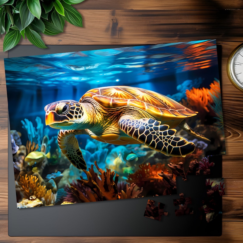 Turtle Puzzle - Etsy