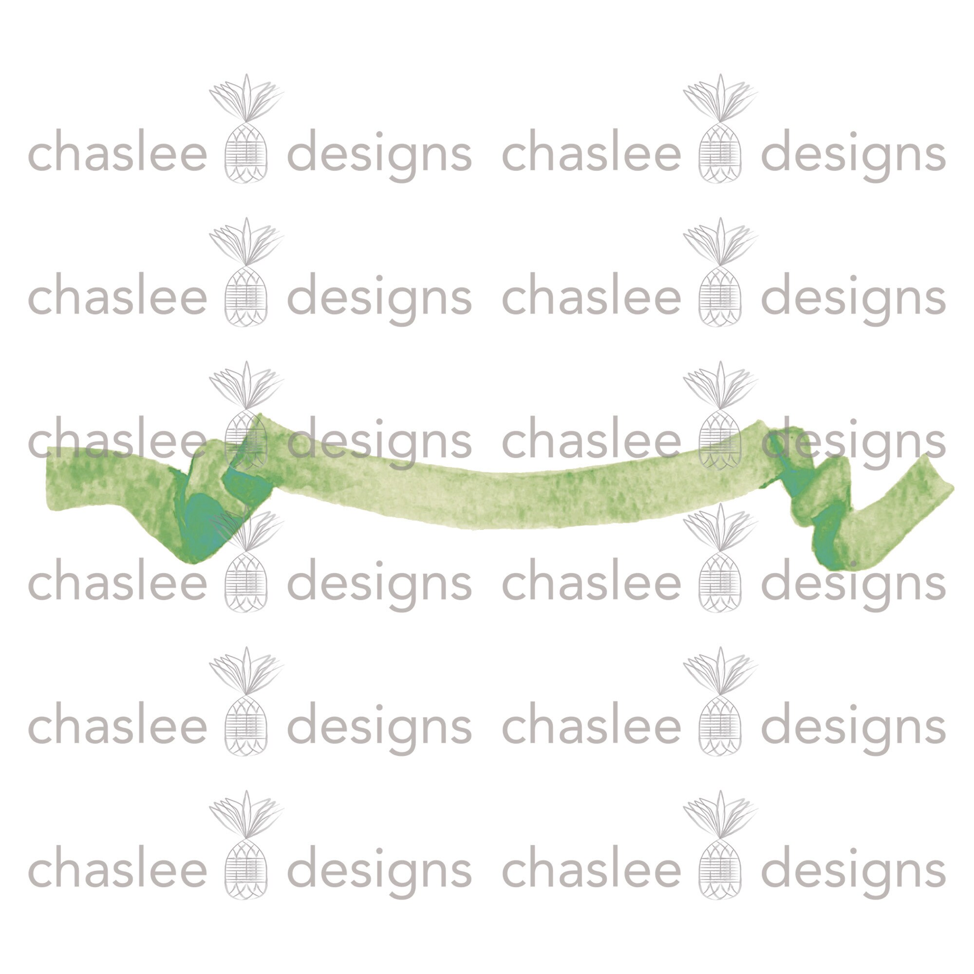 Green Watercolor Ribbon Banners Clip Art- Instant Download - Etsy