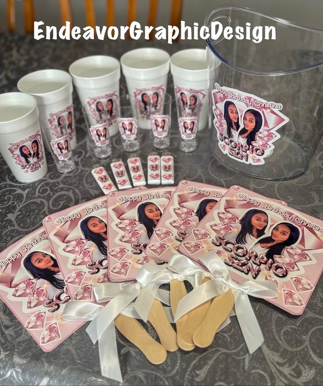 Custom Party Pack: Personalized Shot Glasses, Cups, Lighters & Fans - Etsy