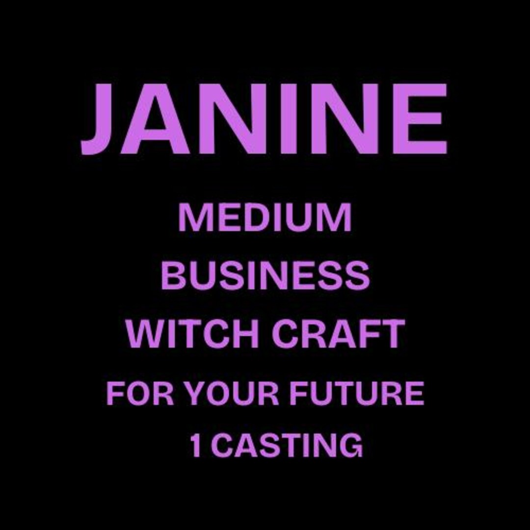 Janine Medium Business Witch Craft for Your Future - Etsy