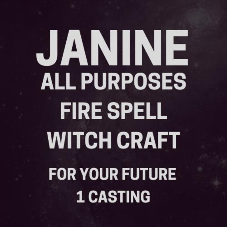 Janine: Fire Spell for All Purposes - Etsy