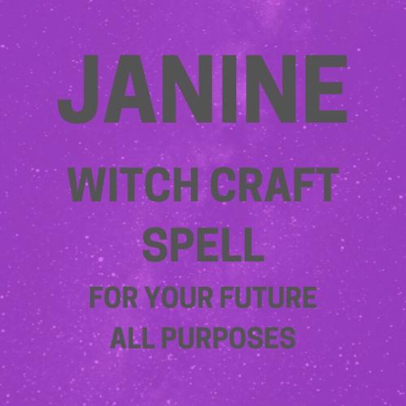 Janine: All Purposes Classic Spell for Your Future - Etsy