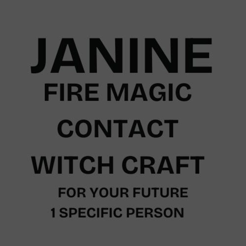 Janine Fire Contact Spell - Etsy