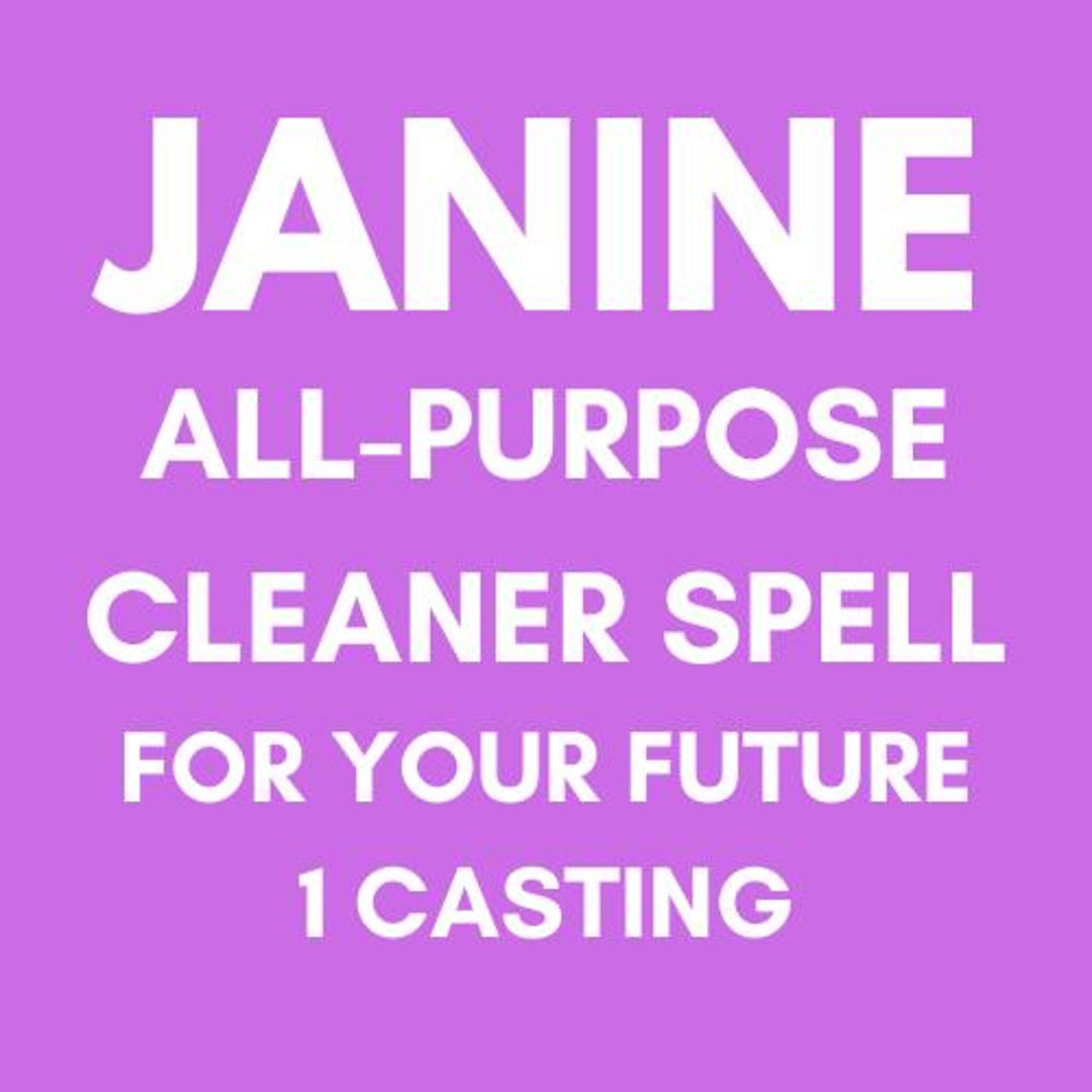 Janine: All Purposes Cleaner Spell for Your Future - Etsy