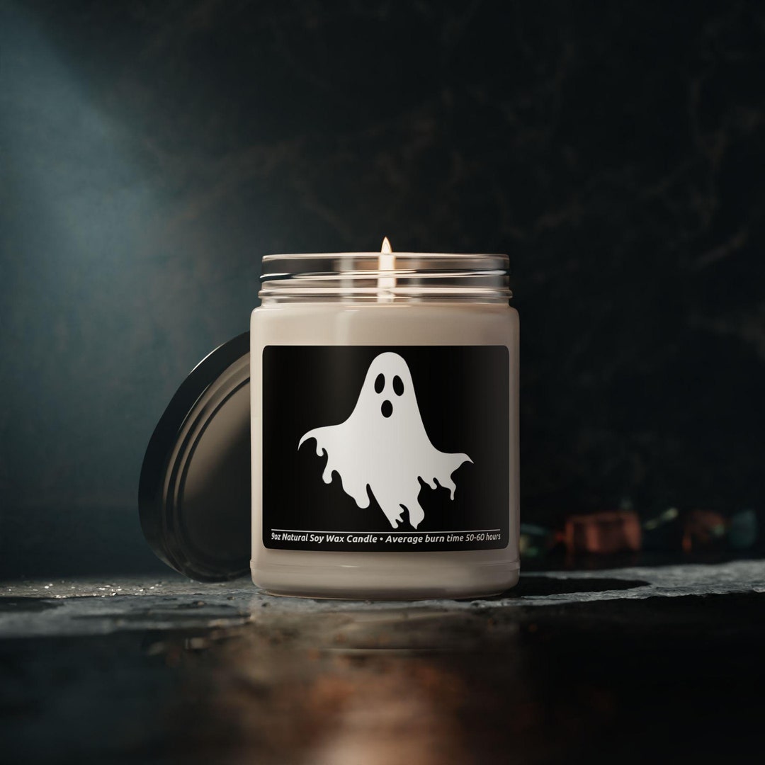 Spooky Ghost Candle, Happy Halloween Gift, Scented Soy 9oz Candle ...