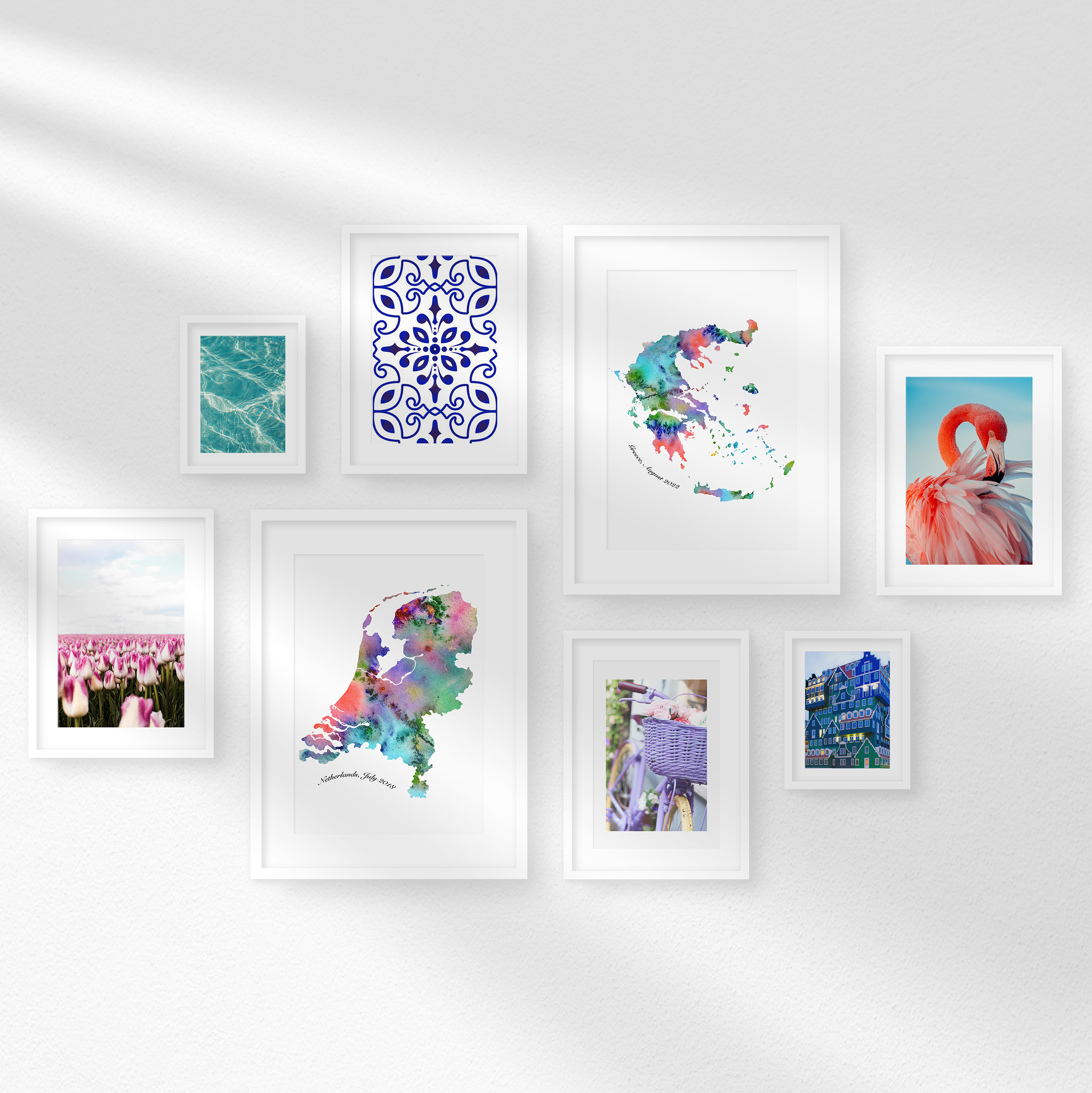 United States Map Digital Download, Large Abstract USA Watercolor Map ...