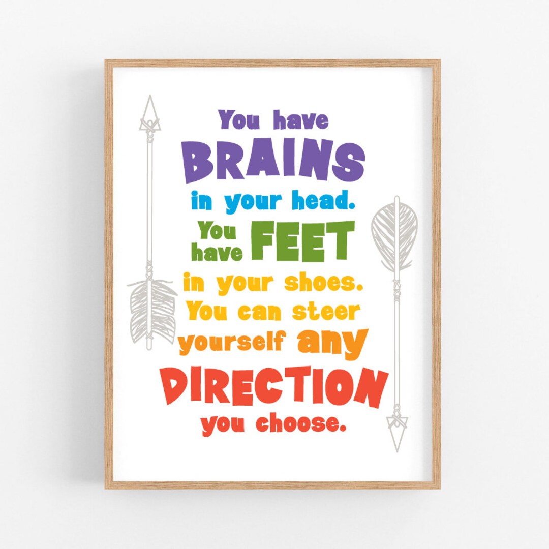 Motivational Quote for Kids in Rainbow Colors, Large Inspirational ...
