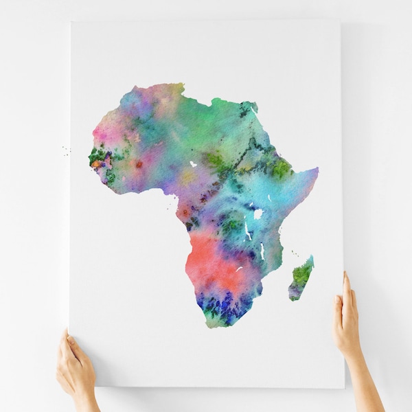 Watercolour Africa Art - Etsy