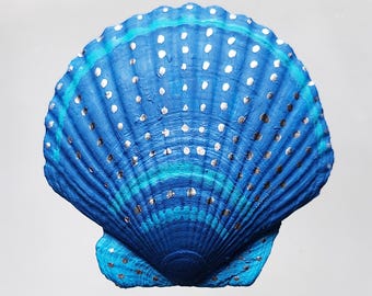 Natural Hand Painted Scallop Shell for Beach Decor, Crafts - Etsy
