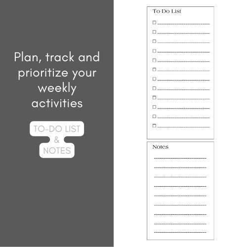 Weekly To-do List Printable, Instant Download, Simple Weekly Planner ...
