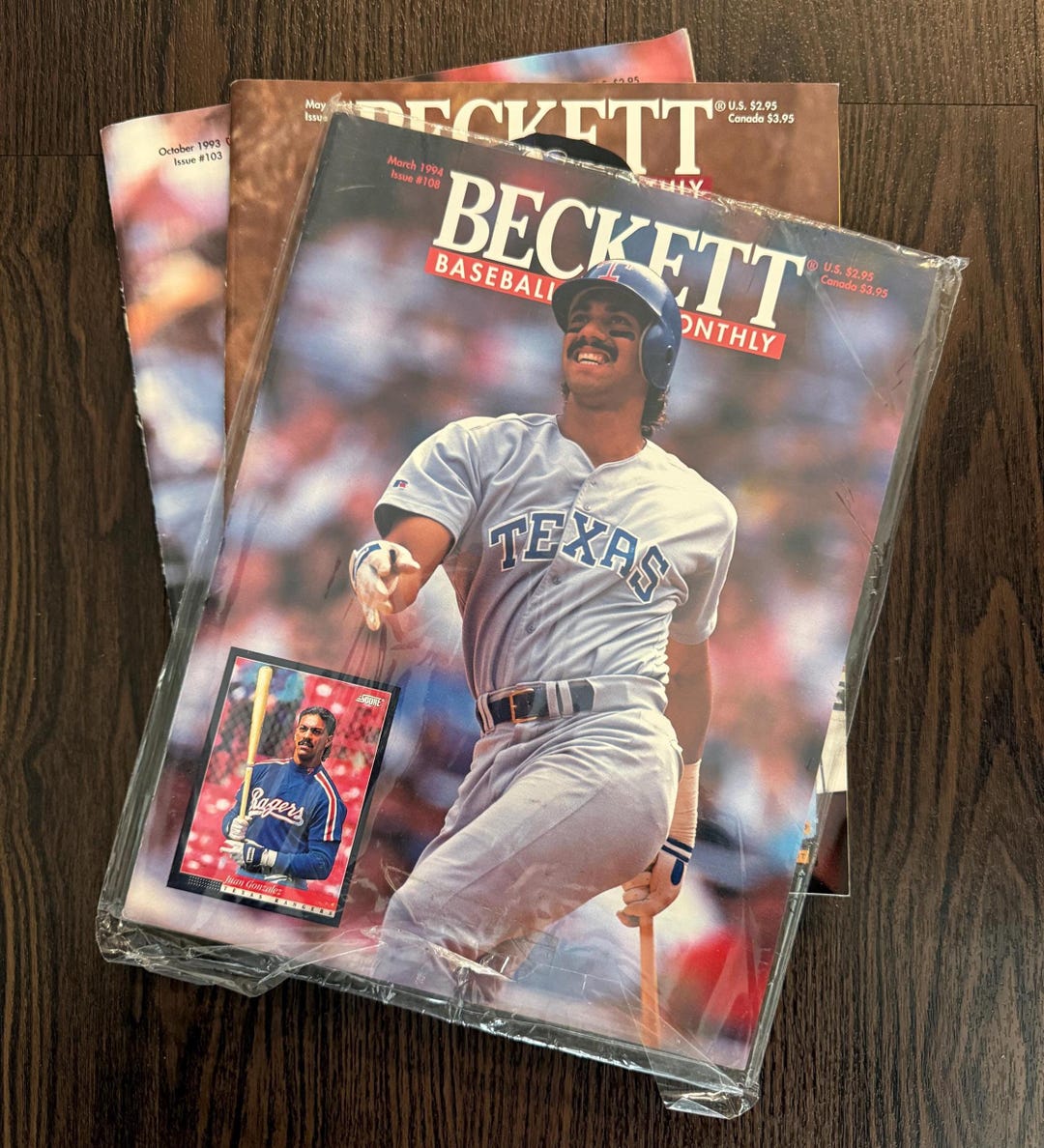 Lot of 3 BECKETT BASEBALL MONTHLY Magazines 1993 1994 - Etsy