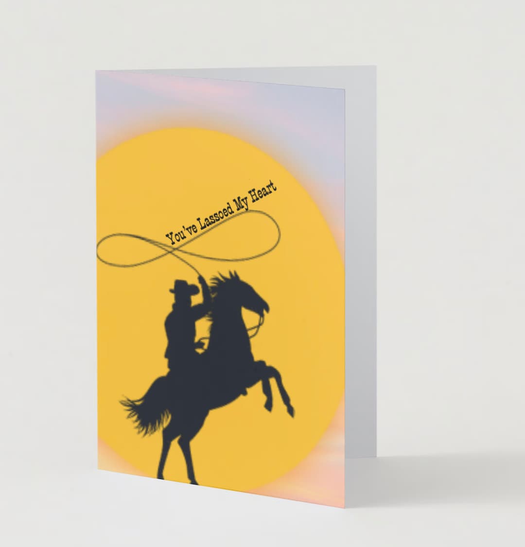You've Lassoed My Heart Cowboy Valentine's Day Card (5" by 7") - Etsy