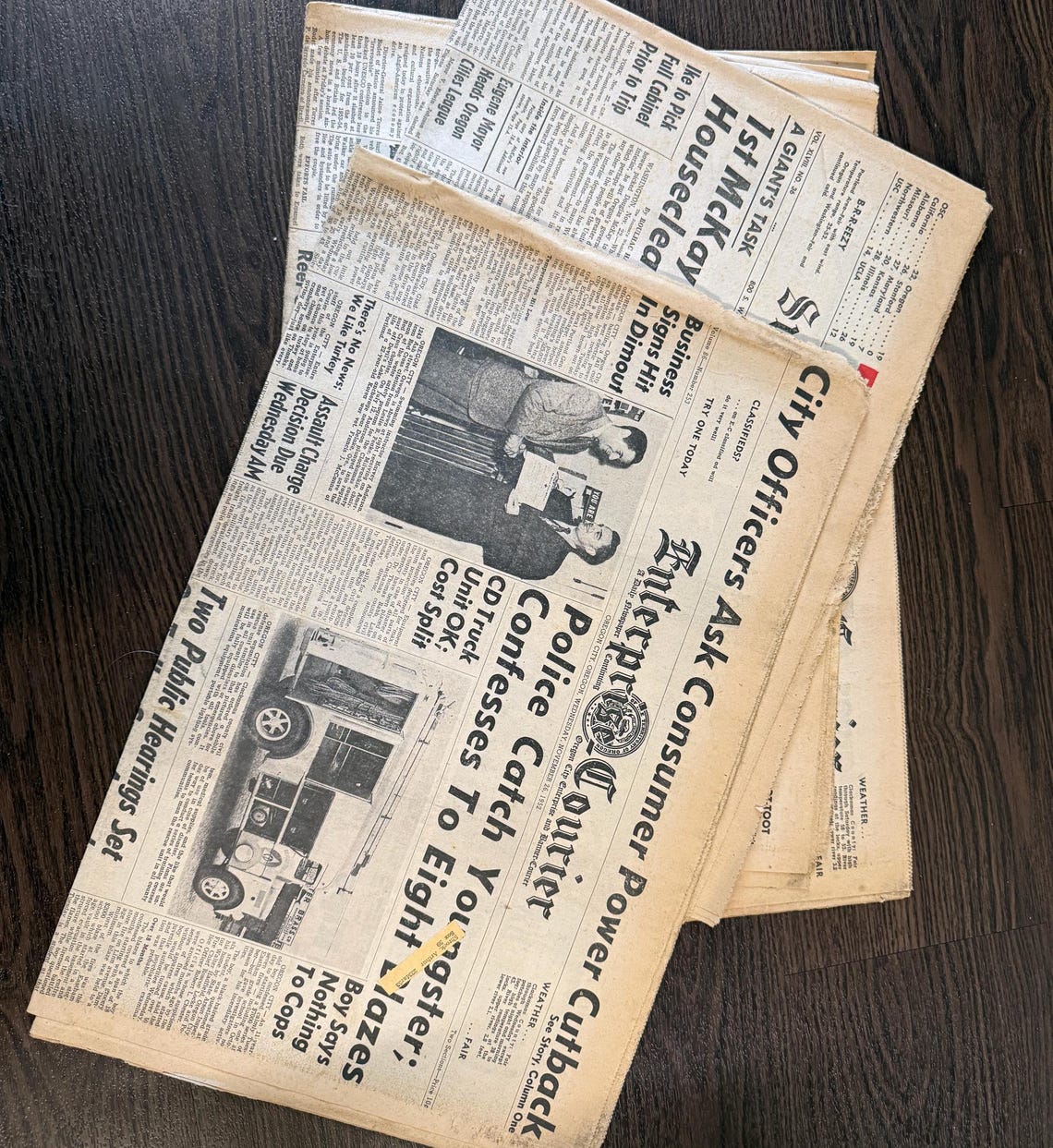 1/4 Lb Vintage Newspaper Lot: 1930s-1950s Ephemera for Scrapbooking ...