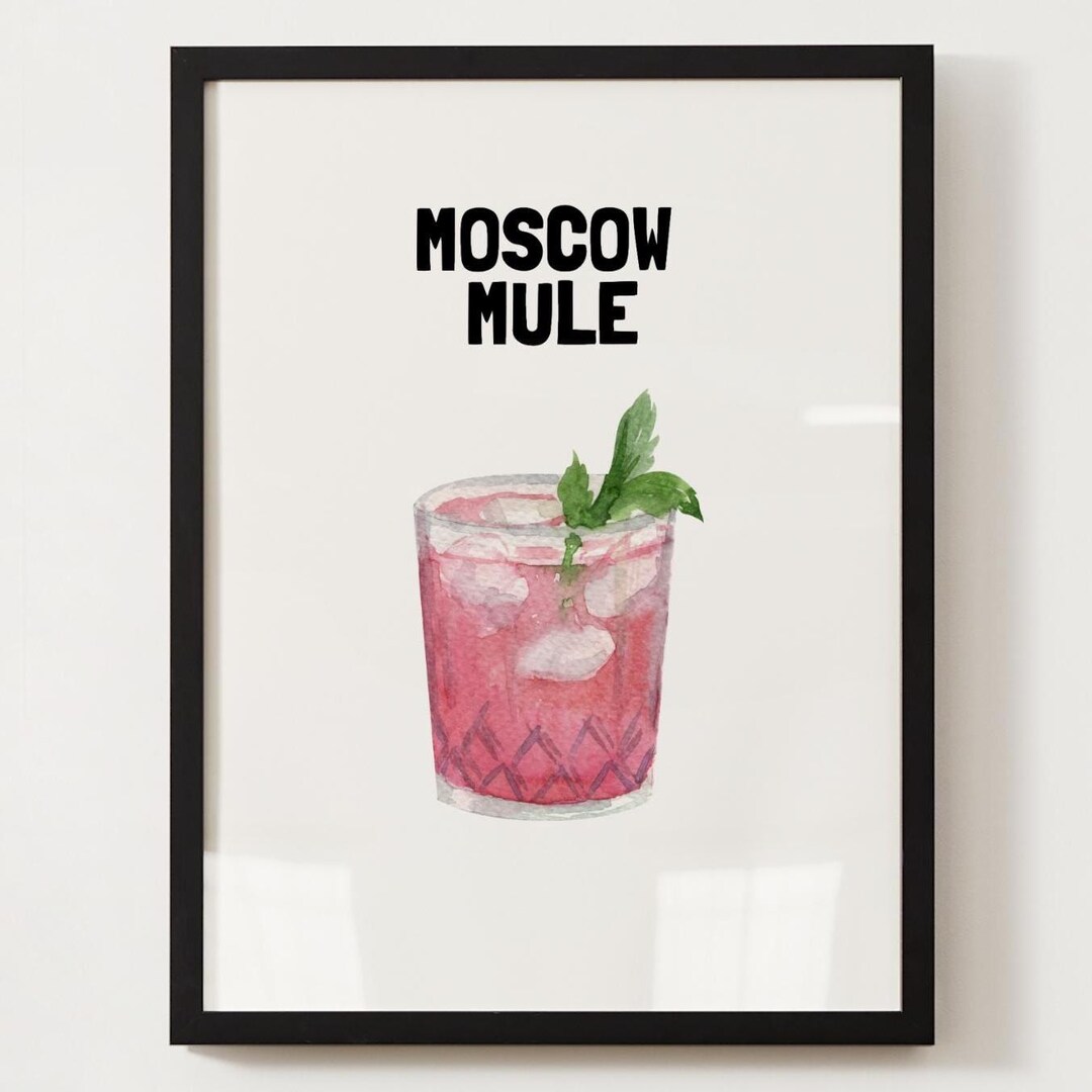Moscow Mule Poster Digital Poster Print | Fun and Classy Poster for ...