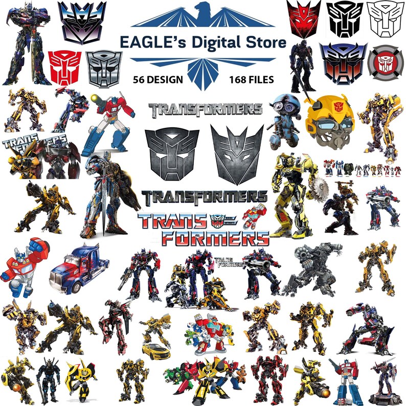Transformers Chracters Svg-png-pdf Bundle Big Pack \ Birthday \ Party ...