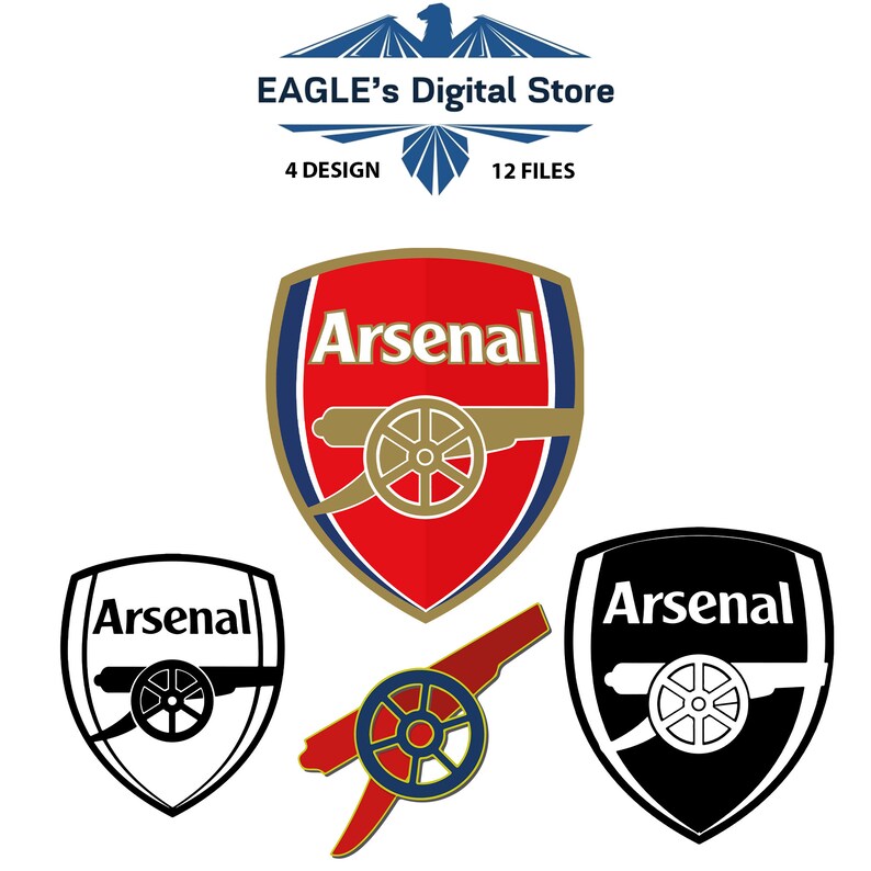 Arsenal Football Logo svg-png-pdf Tshirt Shirt Hoodie Cupa Stickers ...