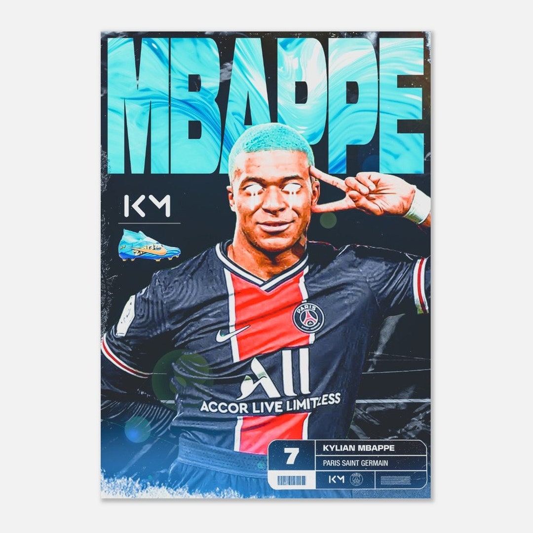 Kylian Mbappe PSG Premium Matte Poster - Etsy