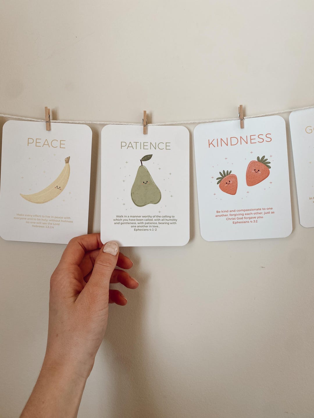 Fruits of the Spirit Cards, Printable Scripture Cards, Christian ...