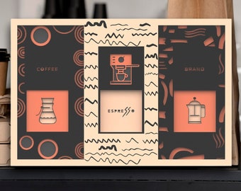 Coffee Svg,dxf-laser Cut Files- 8 Multilayer Art Piece for Glowforge ...