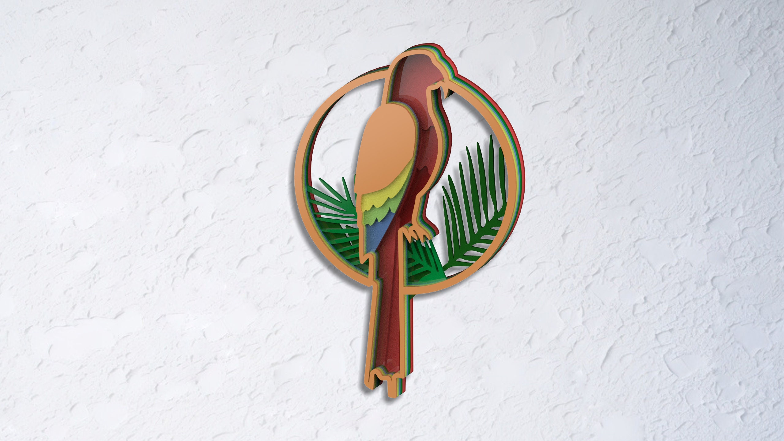 Parrot Svg,dxf-laser Cut Files- 9 Multilayer Art Piece for Glowforge ...