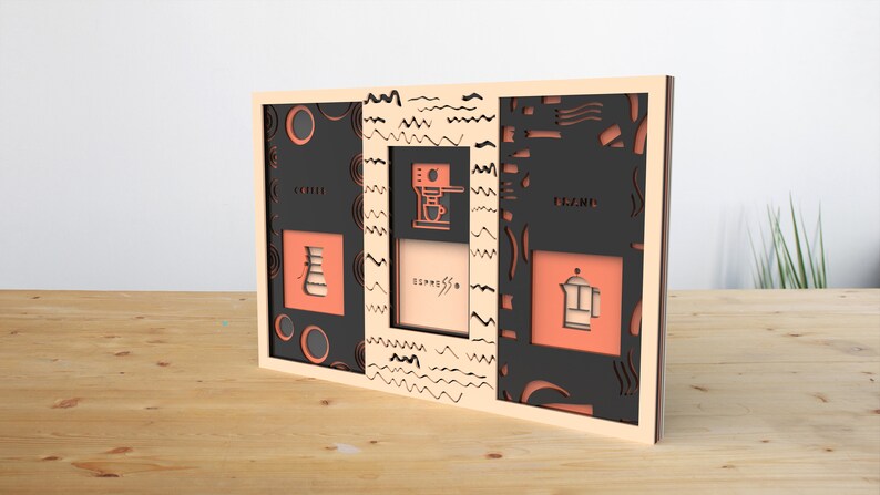 Coffee Svg,dxf-laser Cut Files- 8 Multilayer Art Piece for Glowforge ...