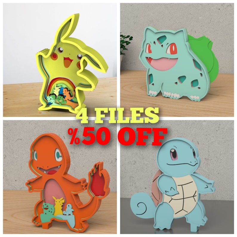 Anime Bundle Multi-layer Svg,dxf-laser Cut Files- 44 Multilayer Art ...