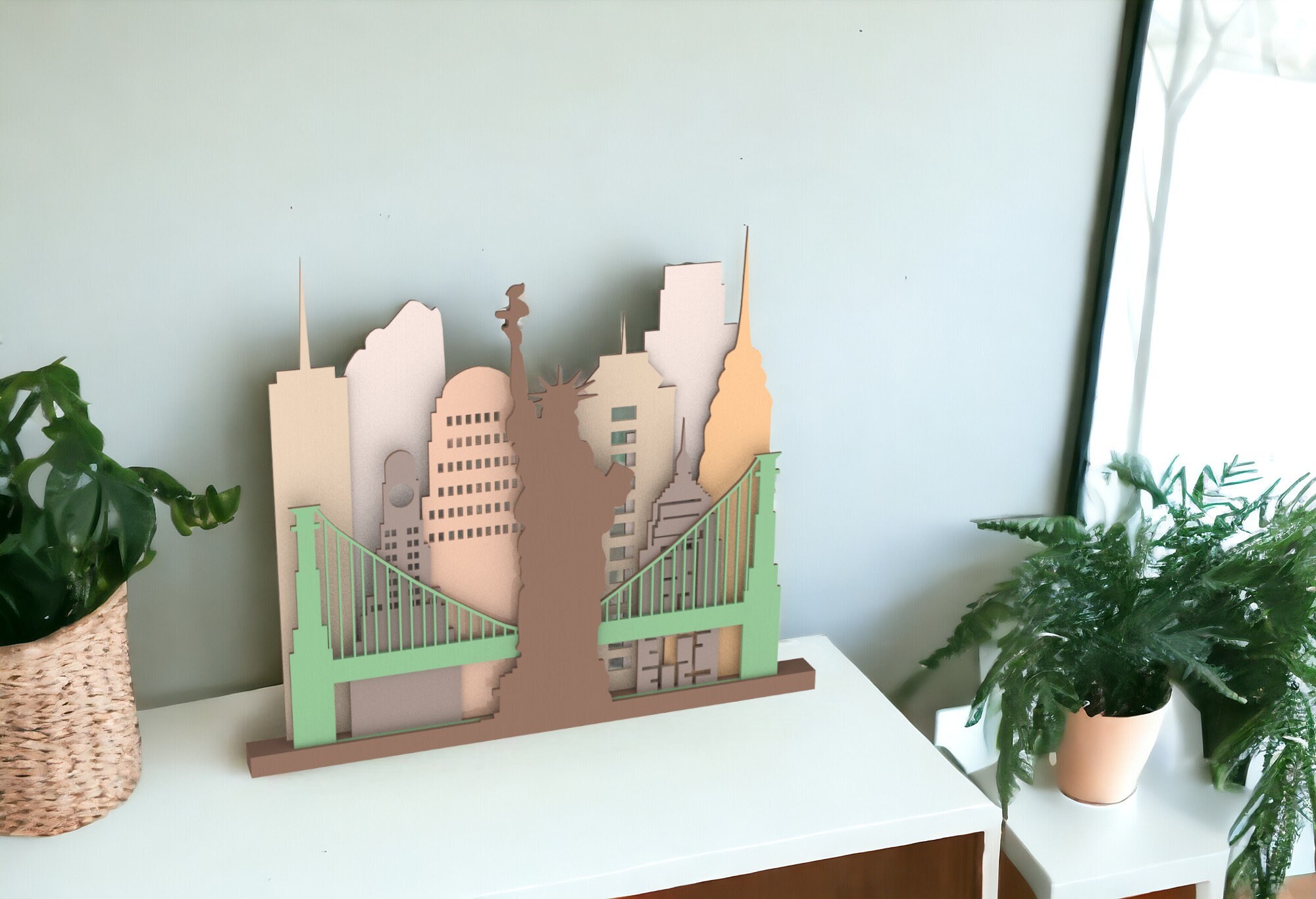 City Svg,dxf-laser Cut Files- 54 Multilayer Art Piece for Glowforge,pdf ...