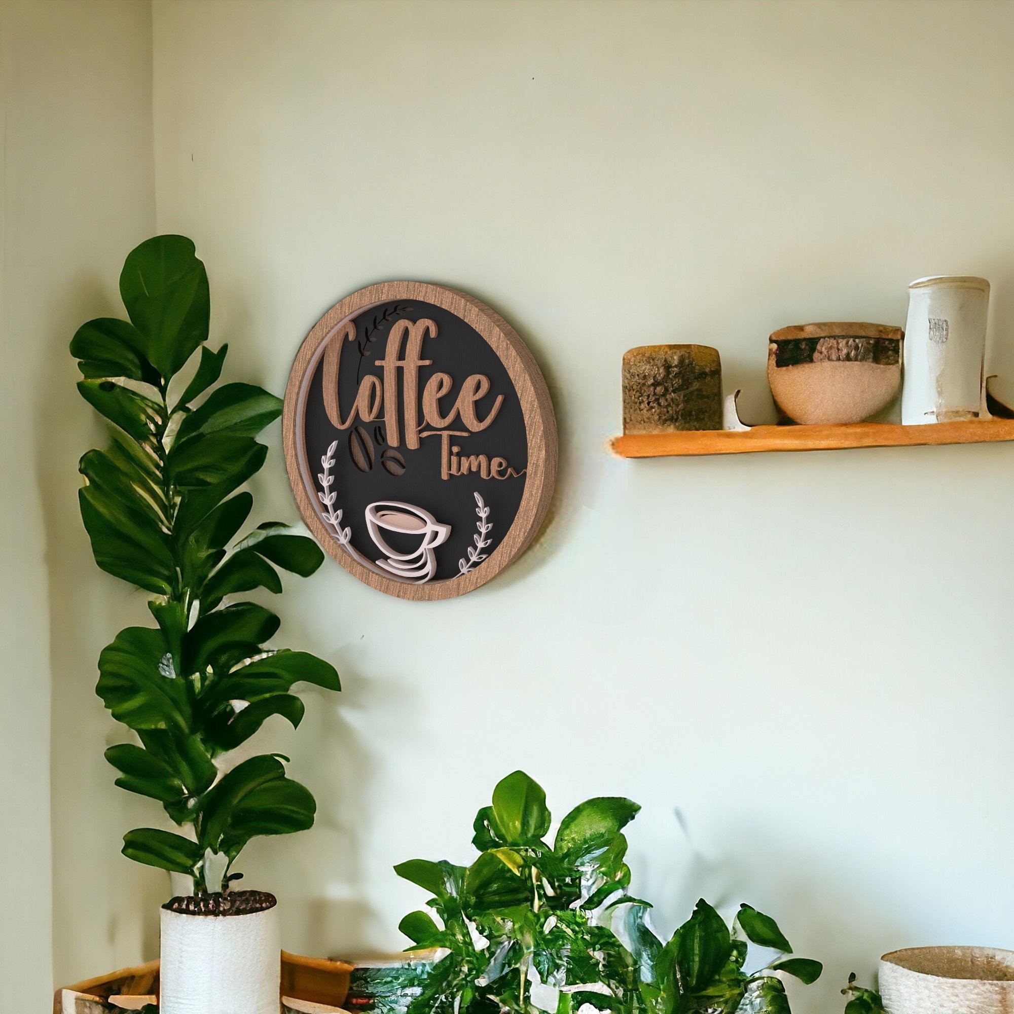 Coffee Svg,dxf-laser Cut Files- 6 Multilayer Art Piece for Glowforge ...