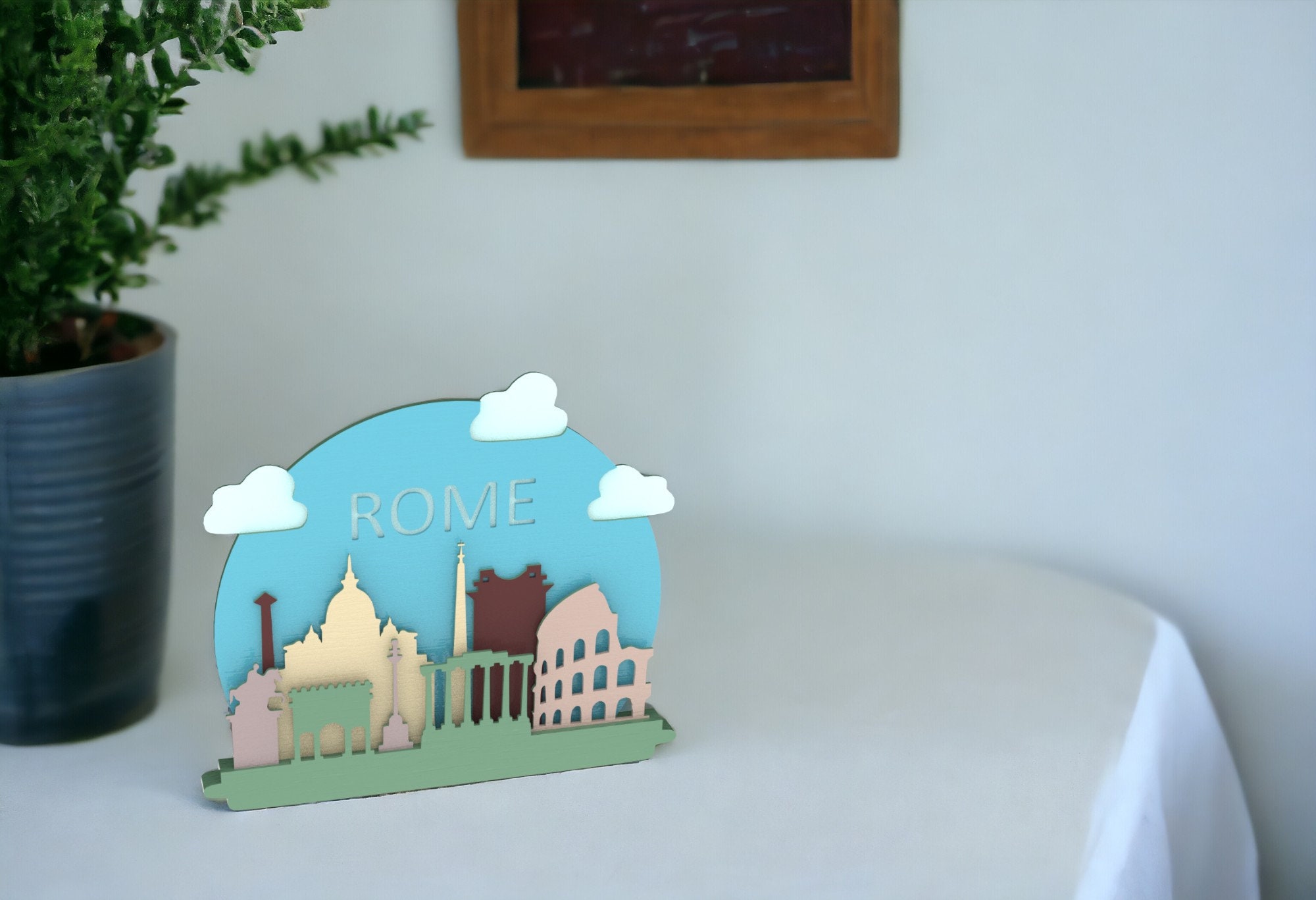 Rome Svg,dxf-laser Cut Files- 7 Multilayer Art Piece for Glowforge,pdf ...