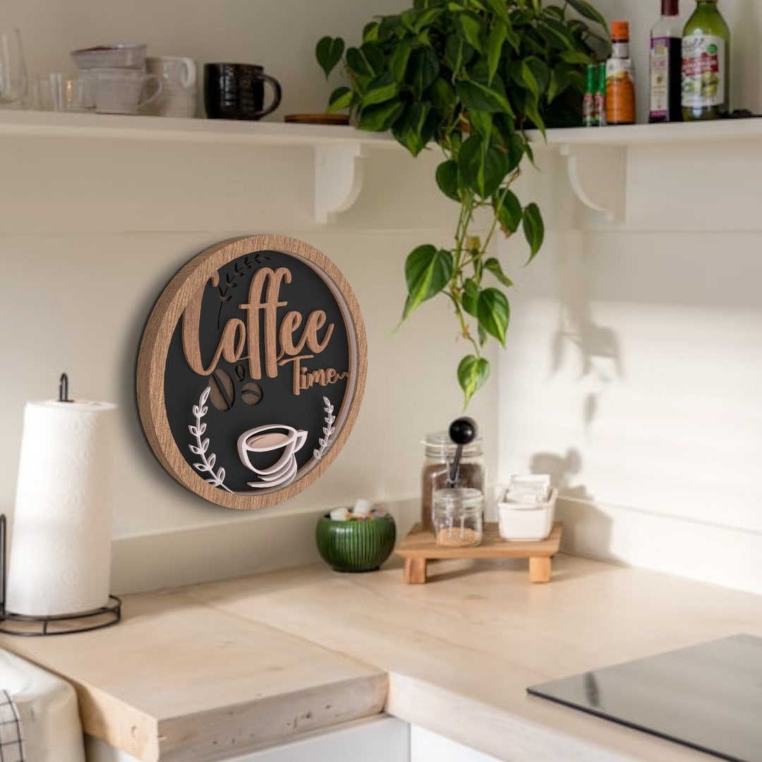 Coffee Svg,dxf-laser Cut Files- 6 Multilayer Art Piece for Glowforge ...