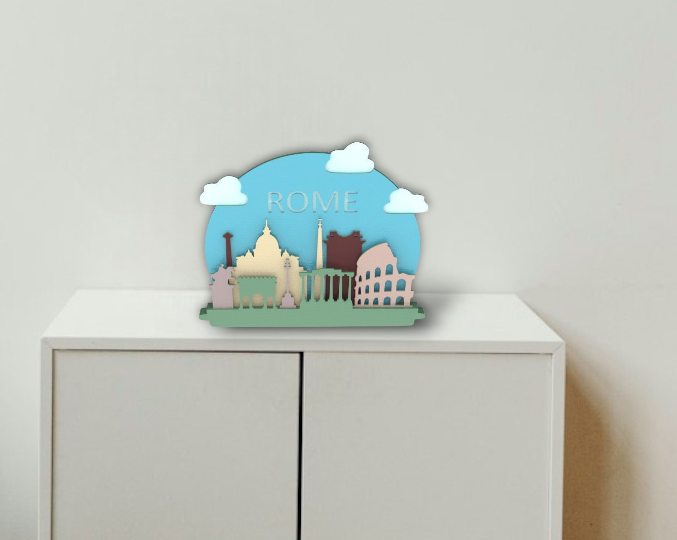 Rome Svg,dxf-laser Cut Files- 7 Multilayer Art Piece for Glowforge,pdf ...