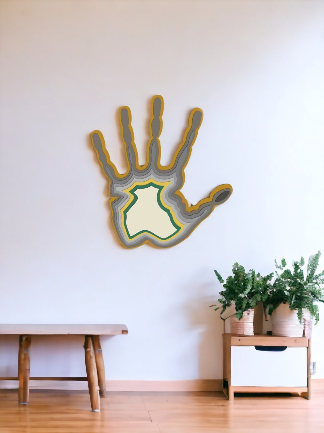 Hand Svg,dxf-laser Cut Files- 8 Multilayer Art Piece for Glowforge,pdf ...