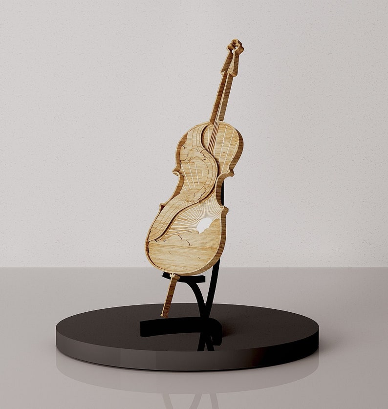 Cello Day Svg,dxf-laser Cut Files- 17 Multilayer Art Piece for ...