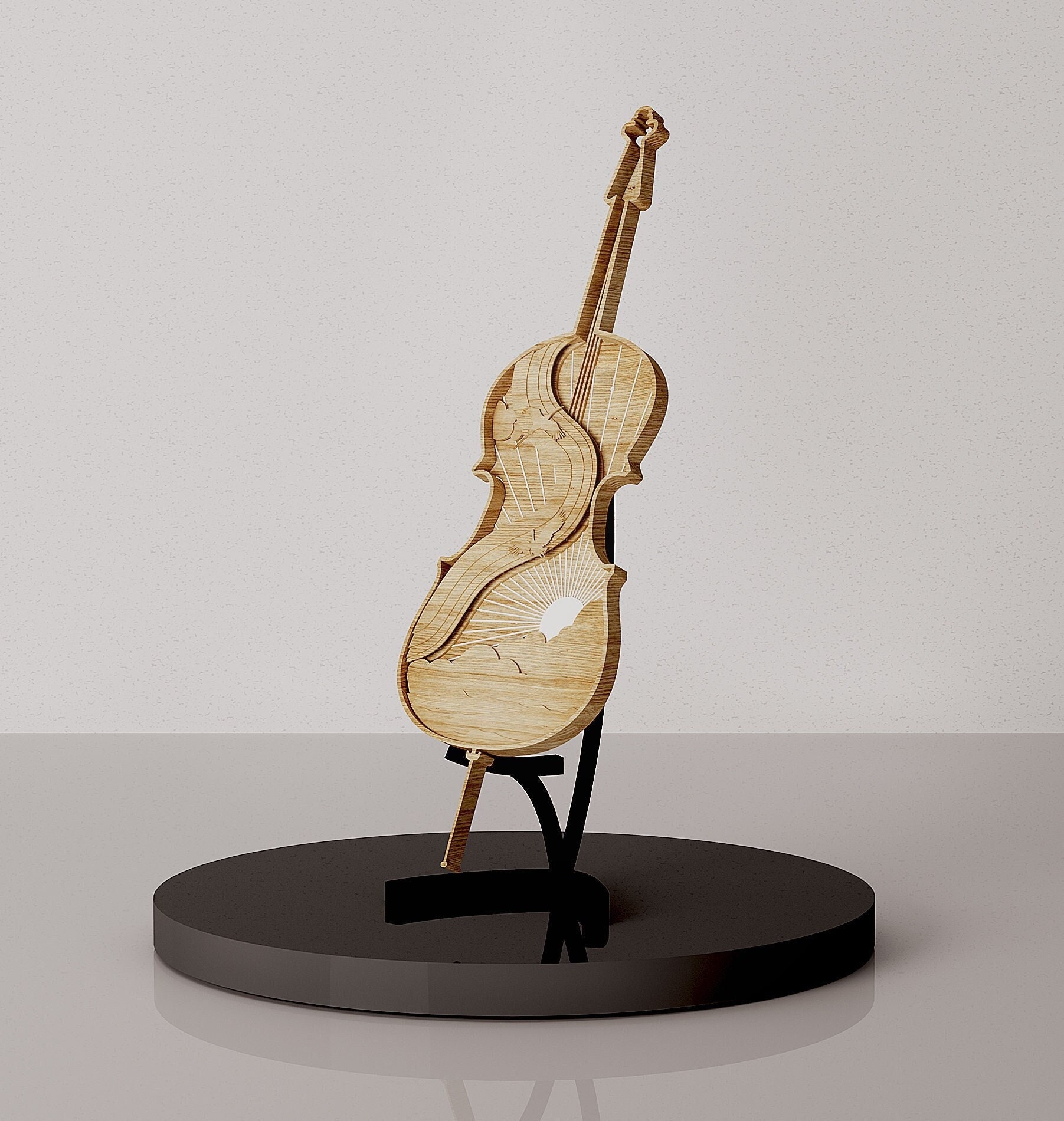 Cello Day Svg,dxf-laser Cut Files- 17 Multilayer Art Piece for ...