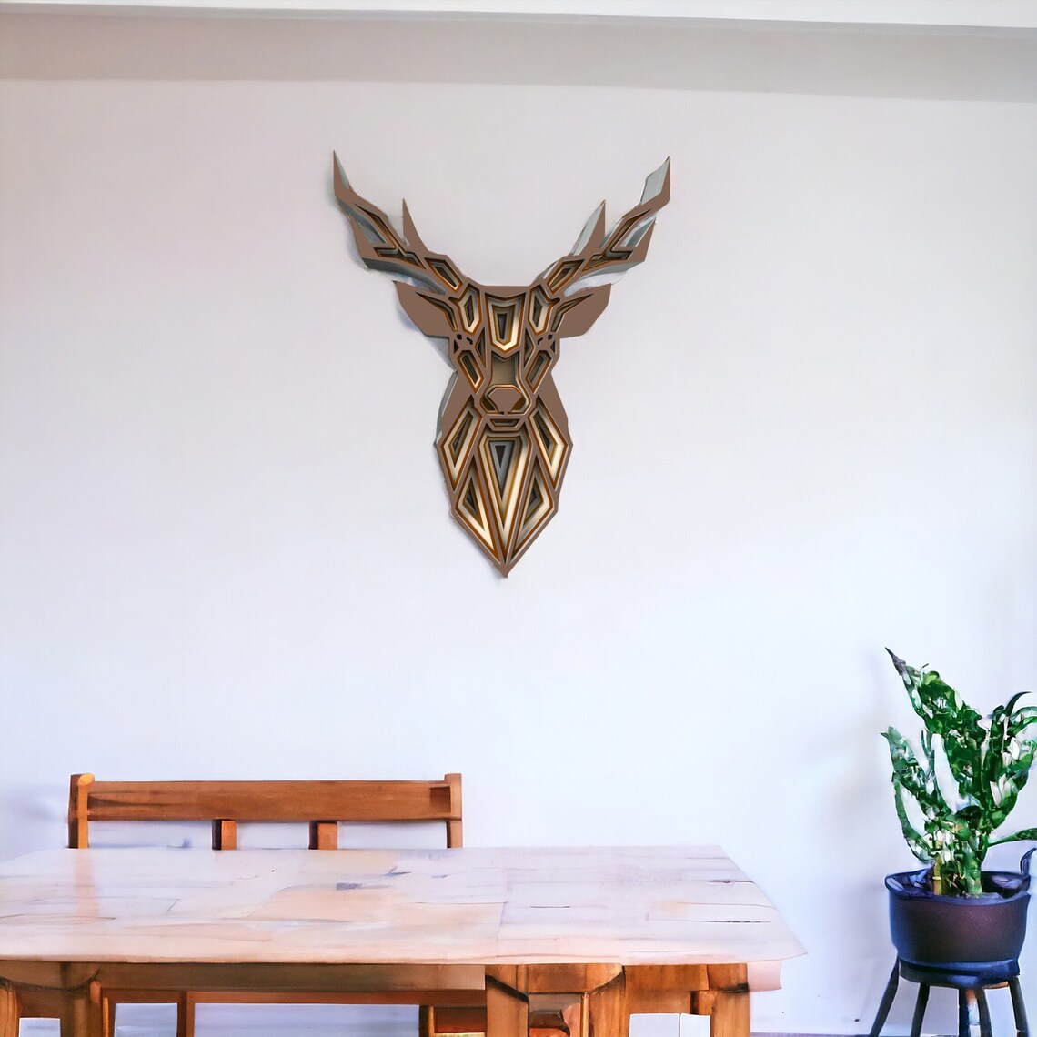 Deer Svg,dxf-laser Cut Files- 8 Multilayer Art Piece for Glowforge,pdf ...