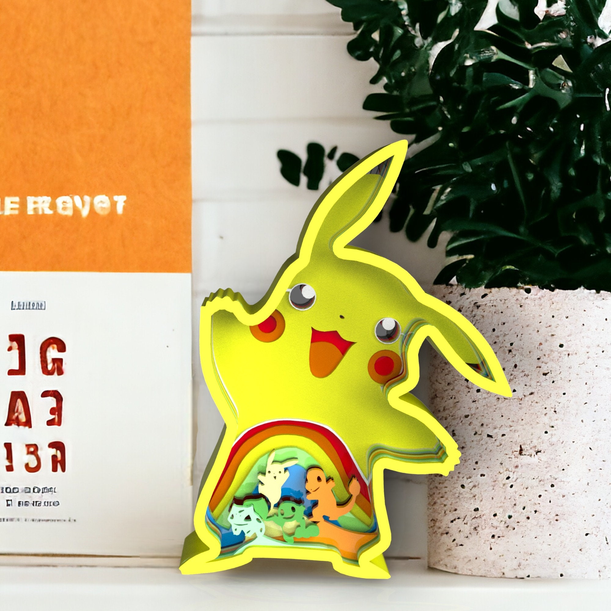 Pikachu Svg,dxf-laser Cut Files- 13 Multilayer Art Piece for Glowforge ...