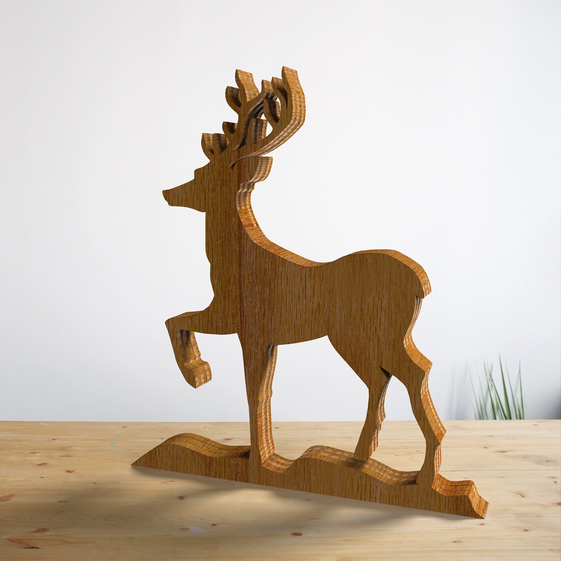 Deer Svg,dxf-laser Cut Files- 6 Multilayer Art Piece for Glowforge,pdf ...